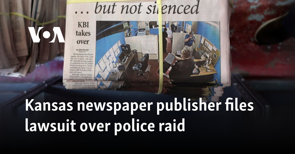 Kansas newspaper publisher files lawsuit over police raid
