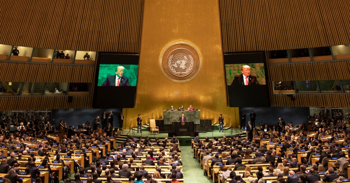 ترمپ در مجمع عمومی سازمان ملل متحد سخنرانی می‌کند