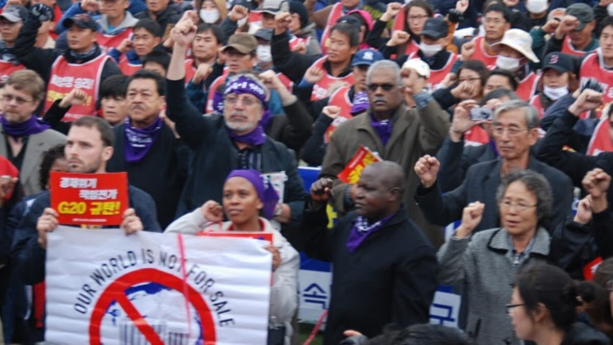 Anti-G20 Demonstrations Begin in Seoul