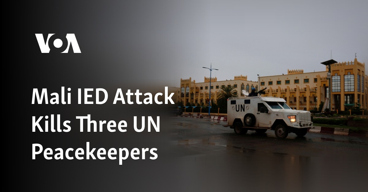 Mali IED Attack Kills Three UN Peacekeepers
