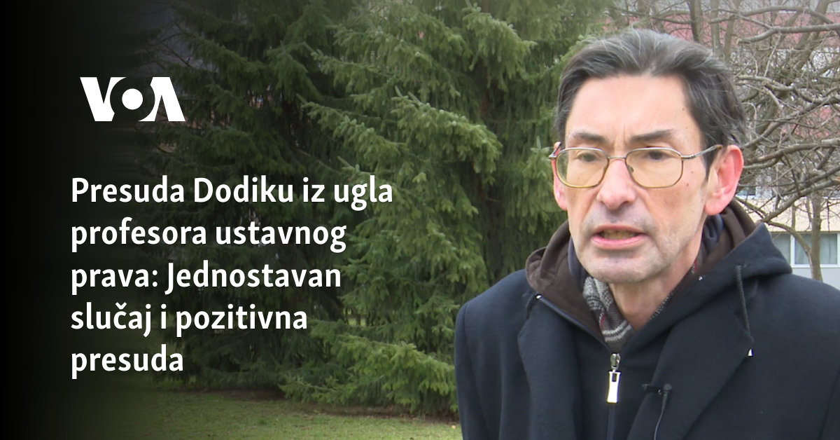 Presuda Dodiku iz ugla profesora ustavnog prava: Jednostavan slučaj i ...