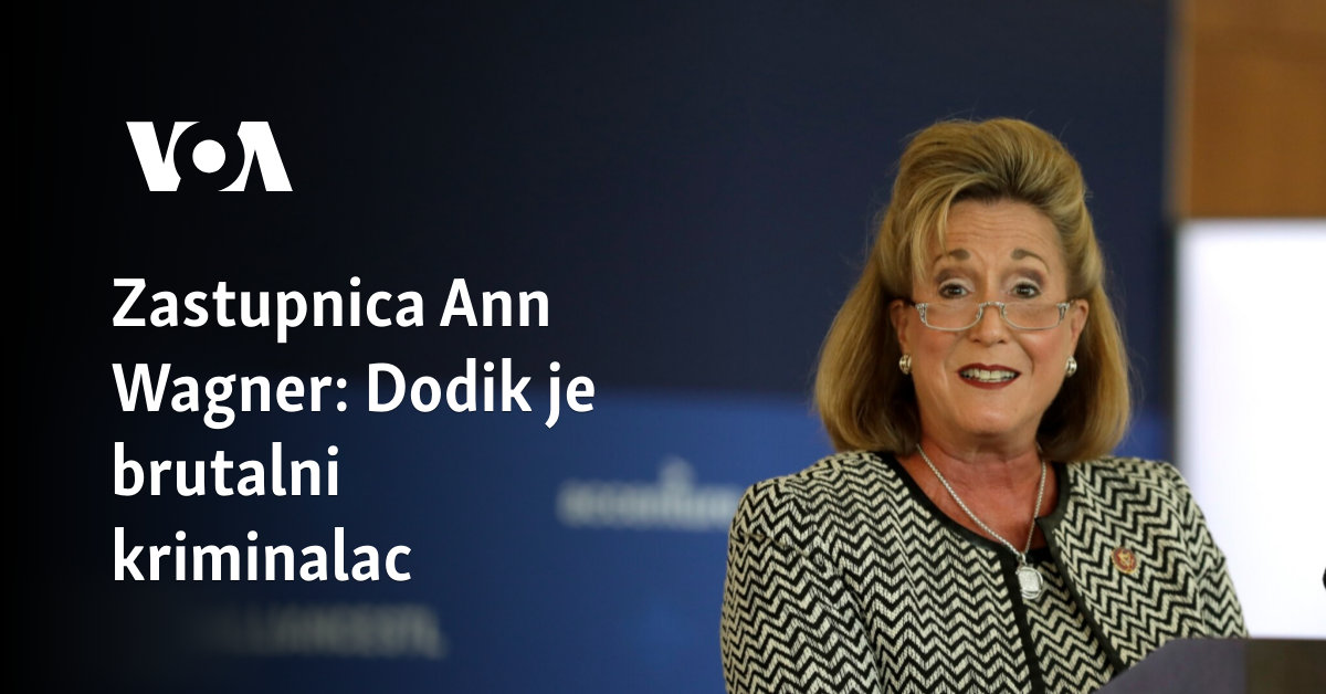 Zastupnica Ann Wagner: Dodik je brutalni kriminalac