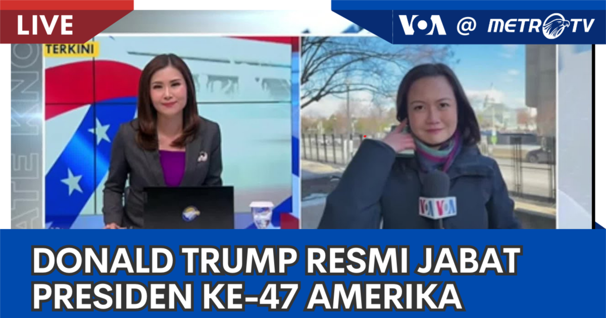 Laporan VOA untuk MetroTV: Donald Trump Resmi Jabat Presiden ke-47 Amerika Serikat