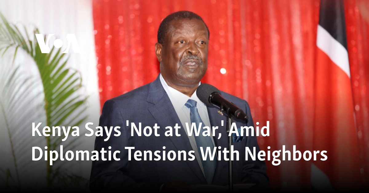Kenya Says 'Not at War,' Amid Diplomatic Tensions With Neighbors