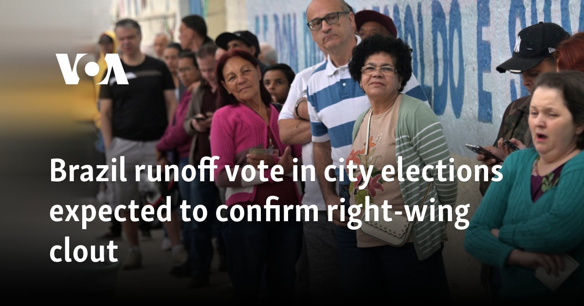 Brazil runoff vote in city elections expected to confirm right-wing clout