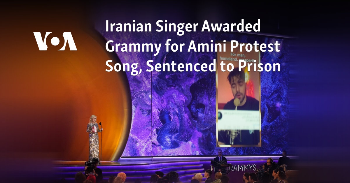 Iranian Singer Awarded Grammy for Amini Protest Song, Sentenced to Prison