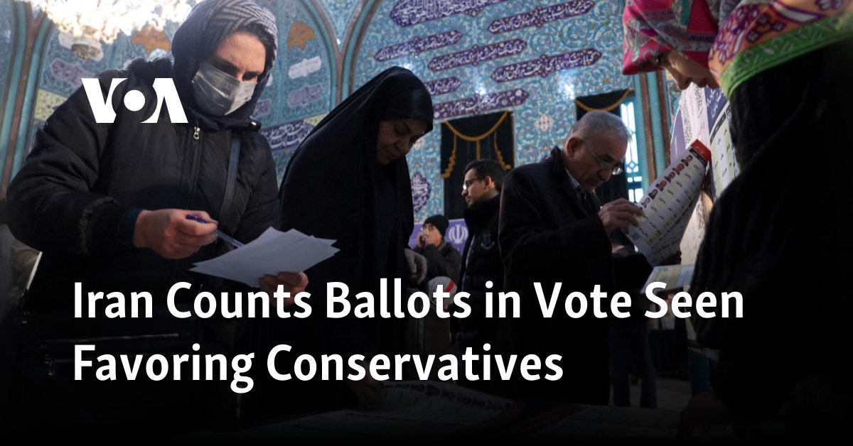 Iran Counts Ballots in Election Seen As Favoring Conservatives