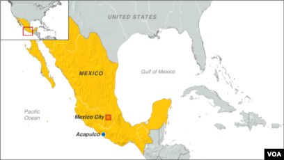 Detailed Map Mexico Pacific Coast