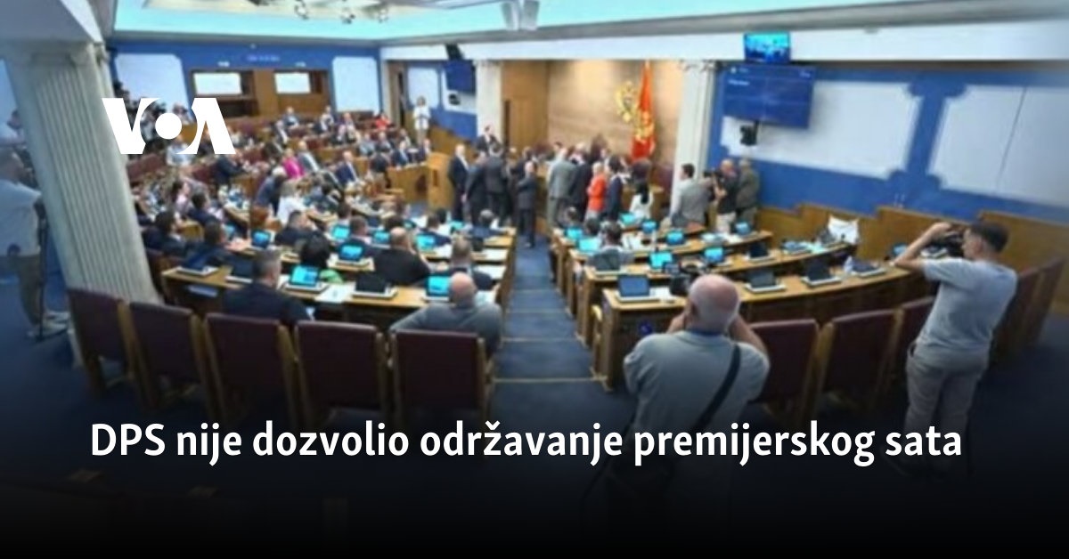 DPS nije dozvolio održavanje premijerskog sata