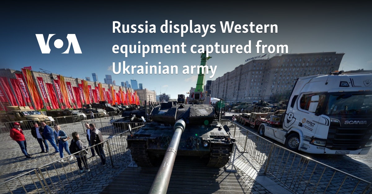 Russia displays Western equipment captured from Ukrainian army