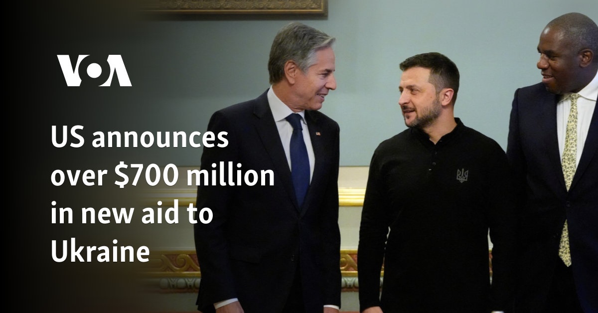 US announces over $700 million in new aid to Ukraine
