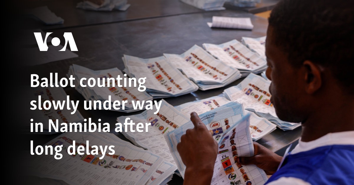 Ballot counting slowly under way in Namibia after long delays