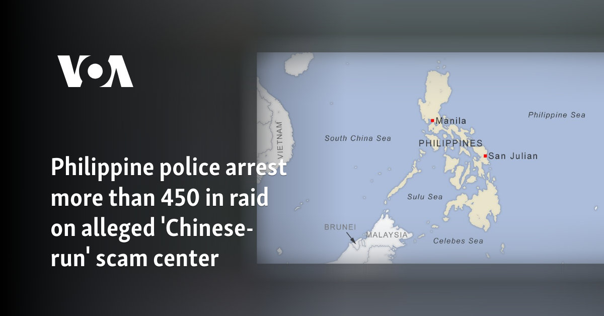 Philippine police arrest more than 450 in raid on alleged 'Chinese-run ...