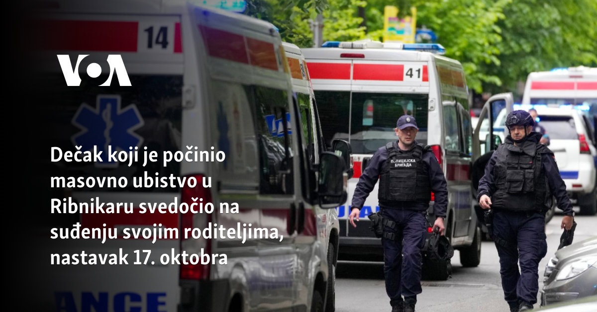 Tinejdžer osumnjičen za masovno ubistvo u Ribnikaru svedočio na sudu