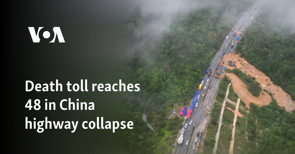 Death toll reaches 48 in China highway collapse