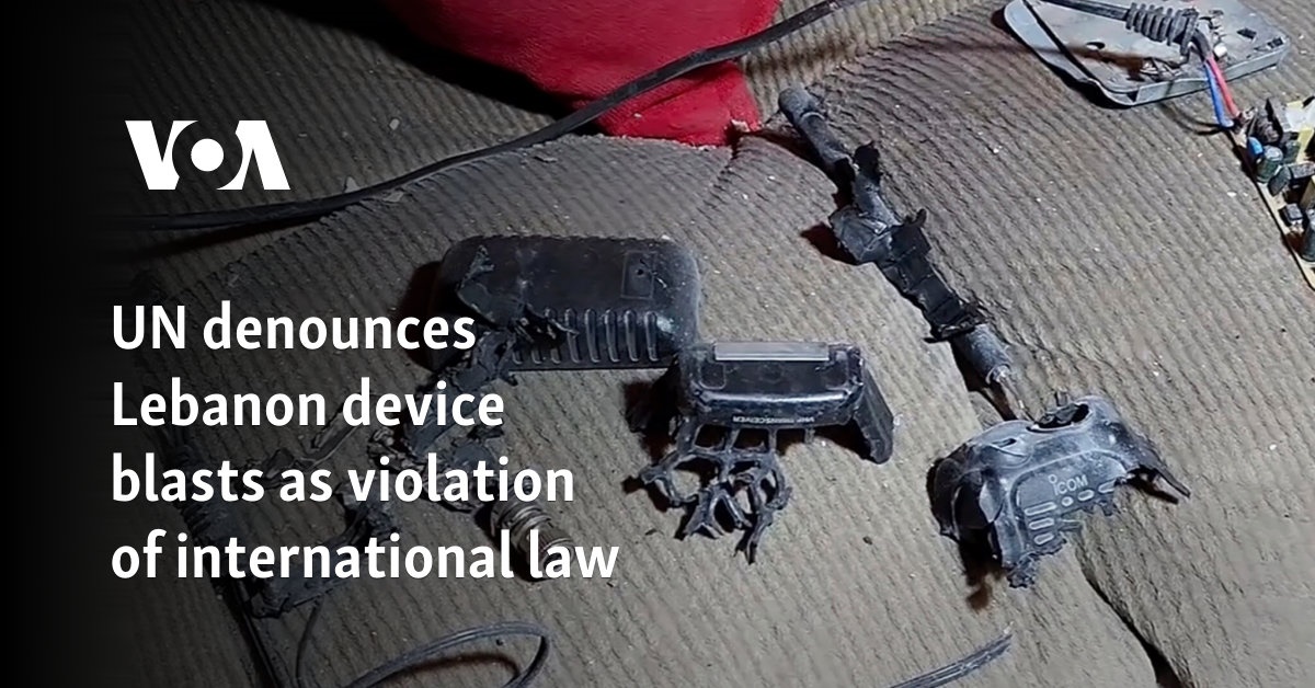 UN denounces Lebanon device blasts as violation of international law