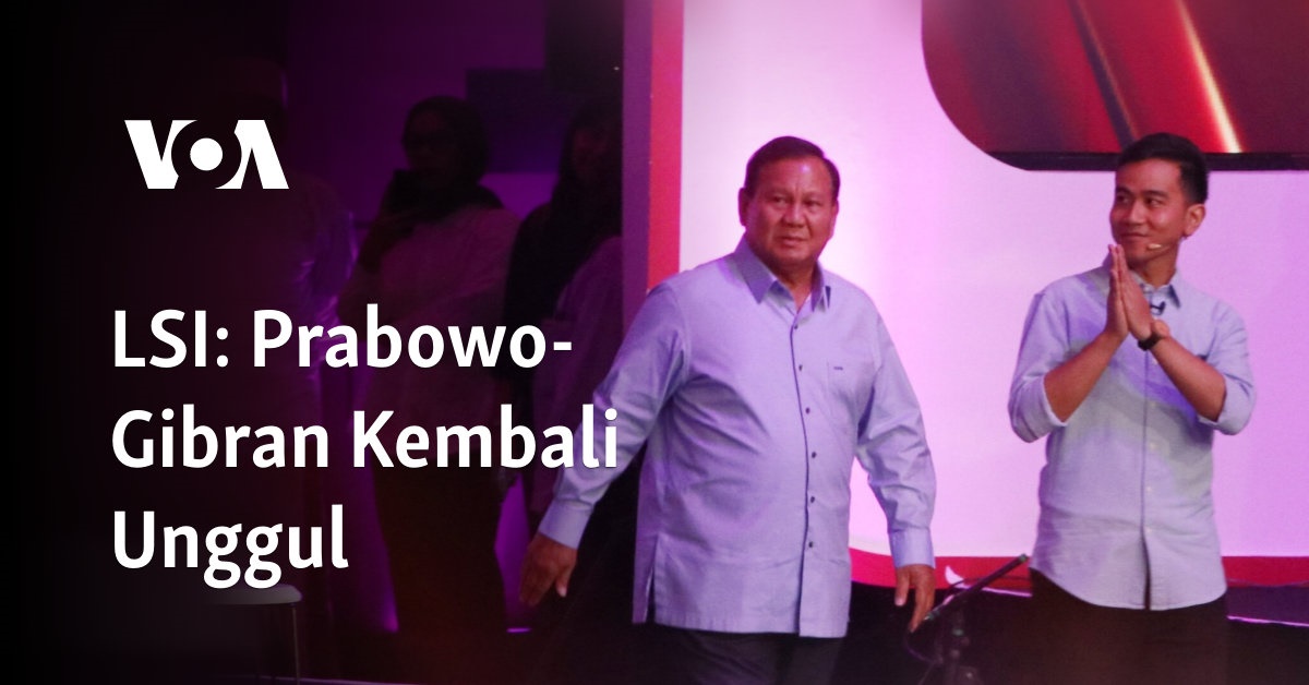 LSI: Prabowo-Gibran Kembali Unggul