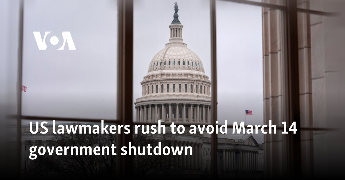 US lawmakers rush to avoid March 14 government shutdown