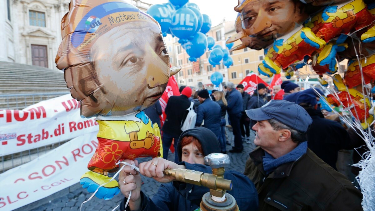 Italian Unions Strike in 50 Cities
