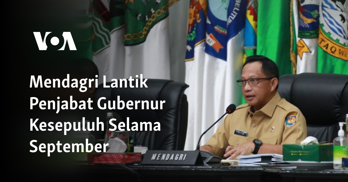 Mendagri Lantik Penjabat Gubernur Kesepuluh Selama September
