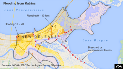 Hurricane Katrina Flood Map