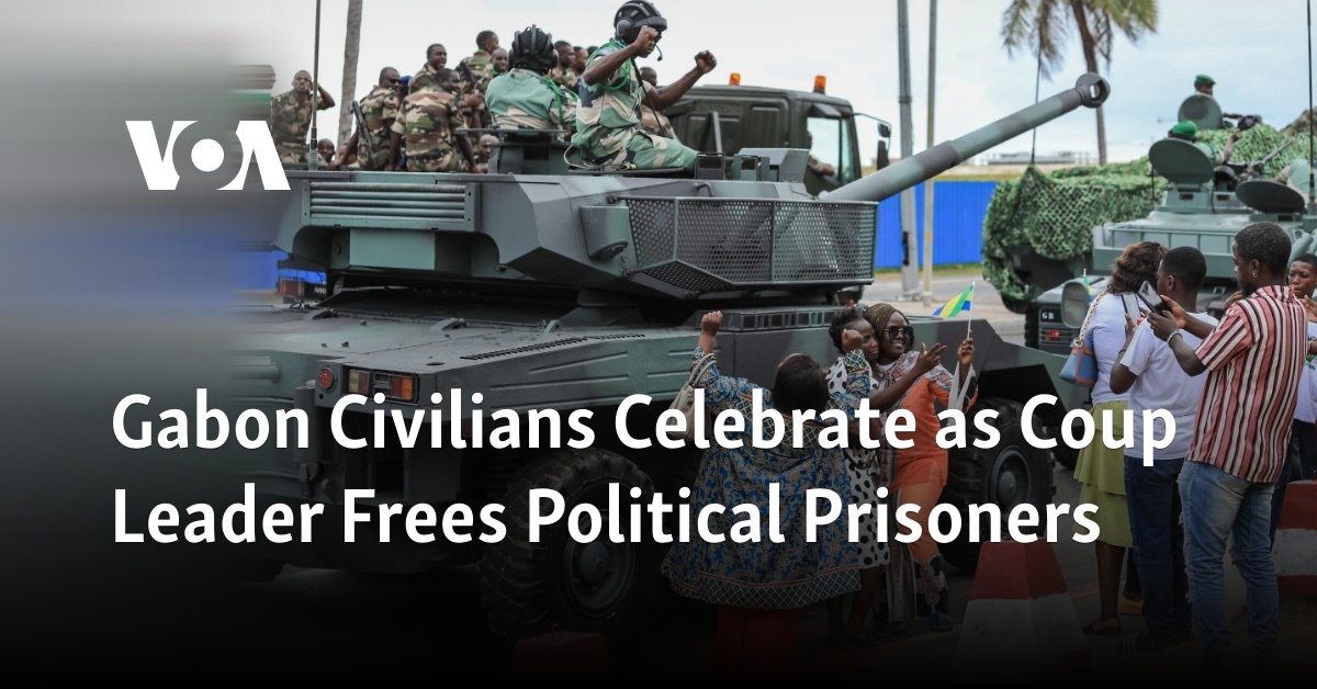 Gabon Civilians Celebrate as Coup Leader Frees Political Prisoners