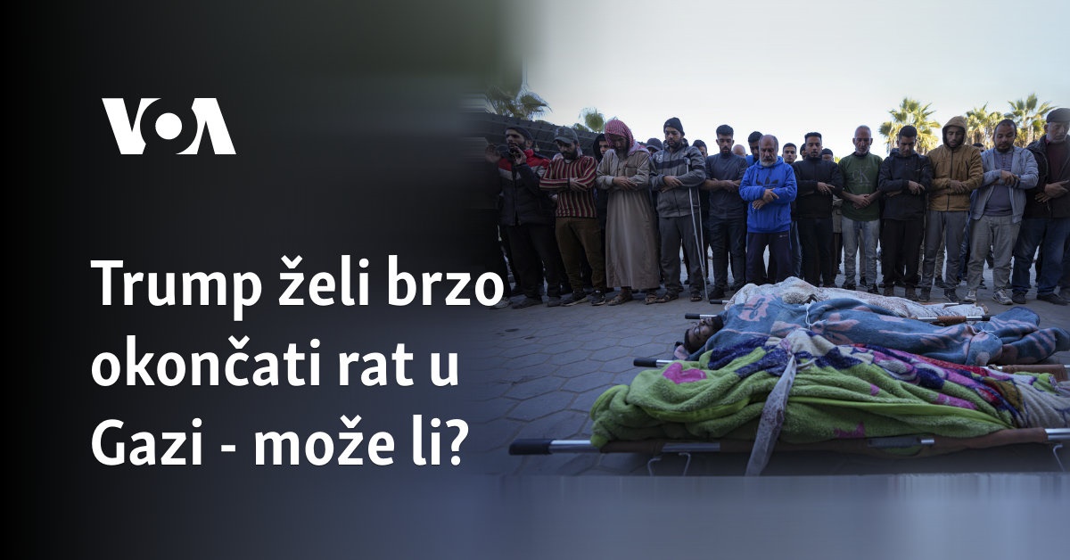 Trump želi brzo okončati rat u Gazi - može li?