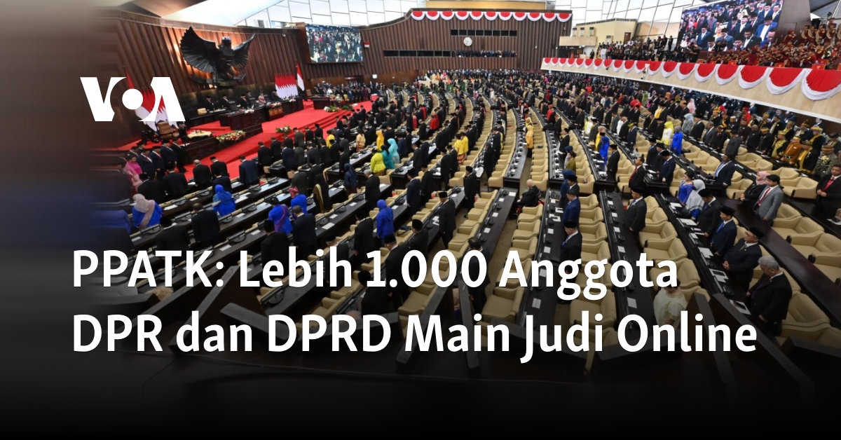 PPATK: Lebih 1.000 Anggota DPR dan DPRD Main Judi Online