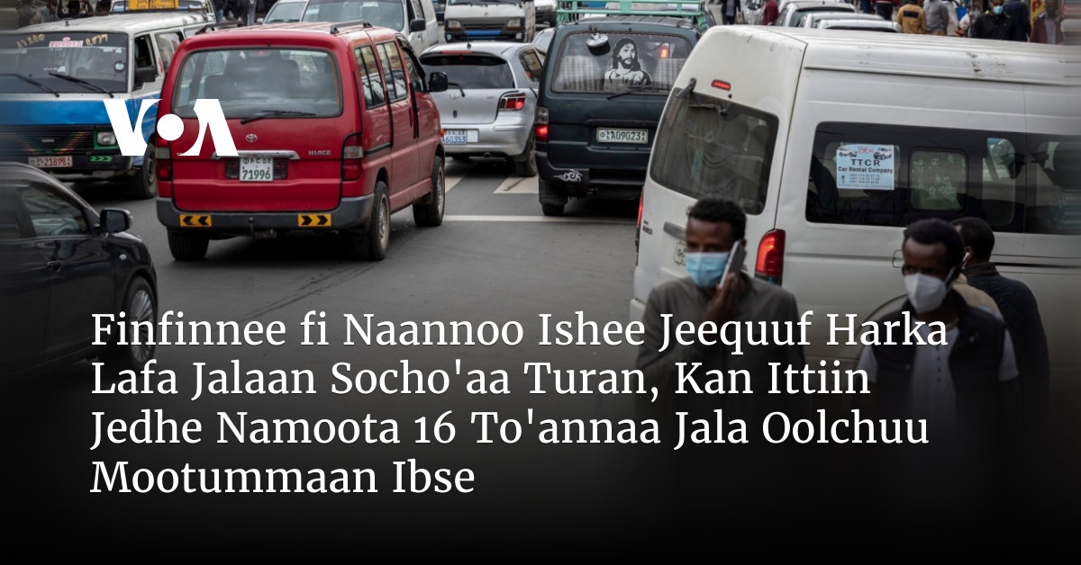 Finfinnee fi Naannoo Ishee Jeequuf Harka Lafa Jalaan Socho'aa Turan ...