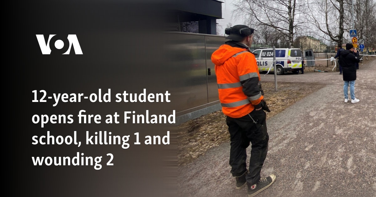 12-year-old student opens fire at Finland school, killing 1 and wounding 2
