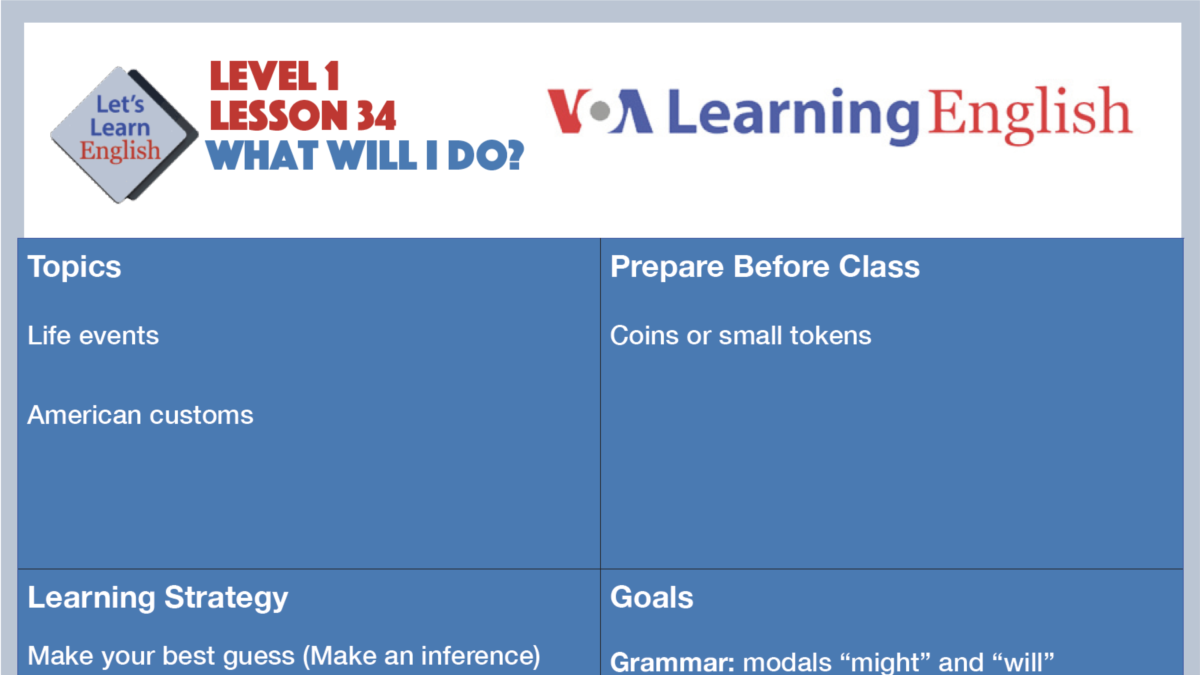 Let's Learn English - Level 1 - Lesson 34