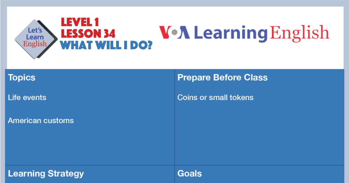 Let's Learn English - Level 1 - Lesson 34