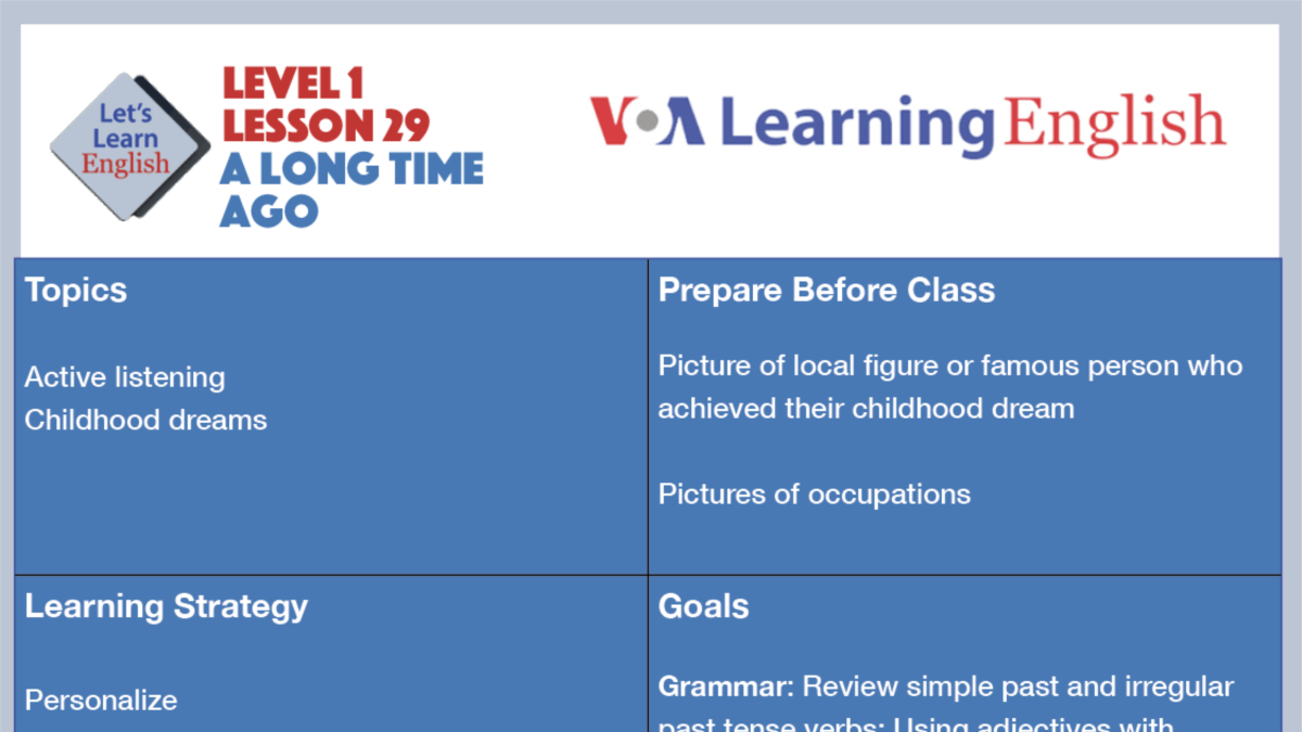 Let's Learn English - Level 1 - Lesson 29