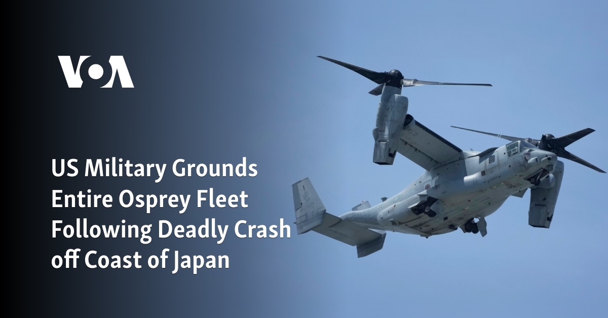 US Military Grounds Entire Osprey Fleet Following Deadly Crash off ...