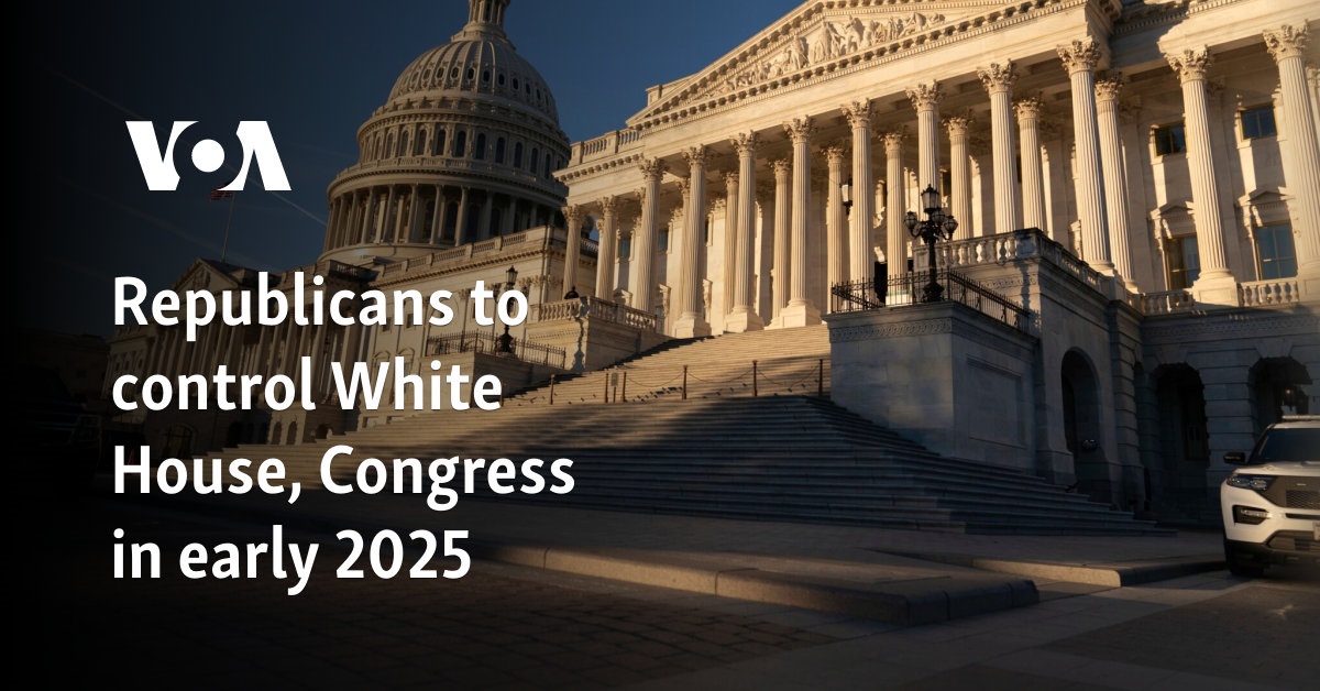 Republicans to control White House, Congress in early 2025