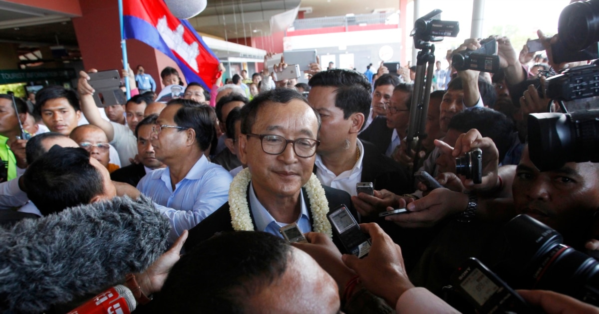 Cambodia's Sam Rainsy Stays Abroad as Key Opposition Figures Head Home