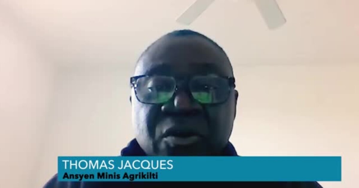 Thomas Jacques, Ex-Minis Agrikilti Ayiti Dekri Defi ki Lakoz Kiltivatè ...