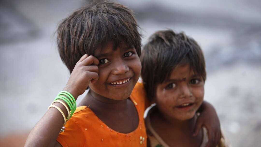 Indian Poor Children Smiling