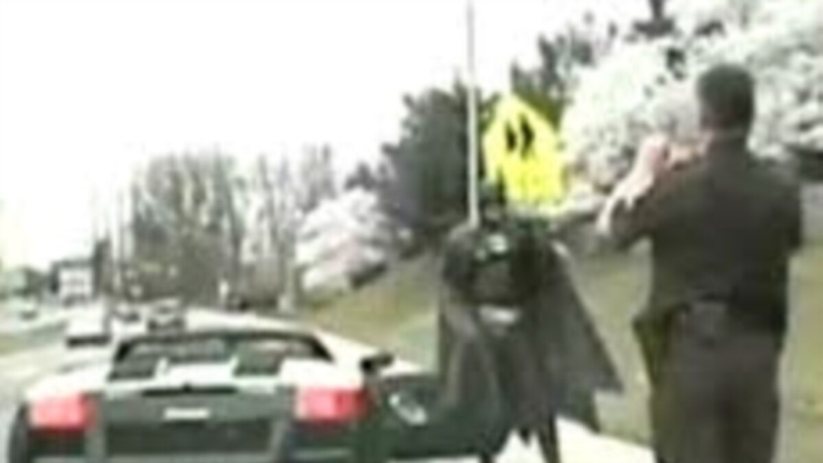 Batman Pulled Over for Traffic Violation