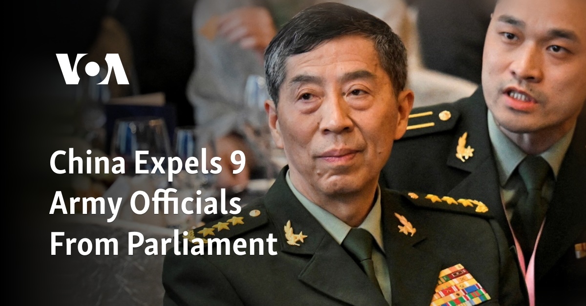 China Expels 9 Army Officials From Parliament