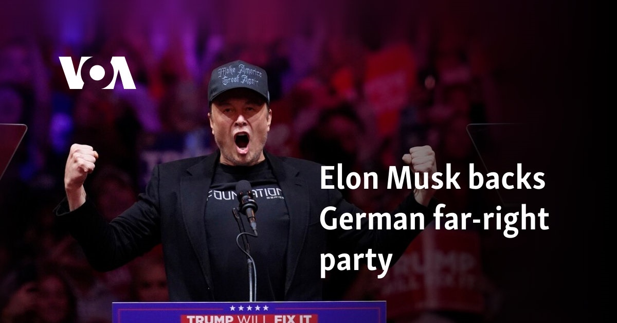 Elon Musk backs German far-right party