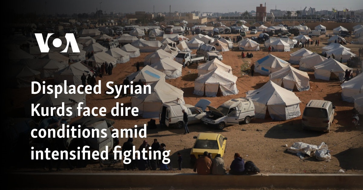 Displaced Syrian Kurds face dire conditions amid intensified fighting