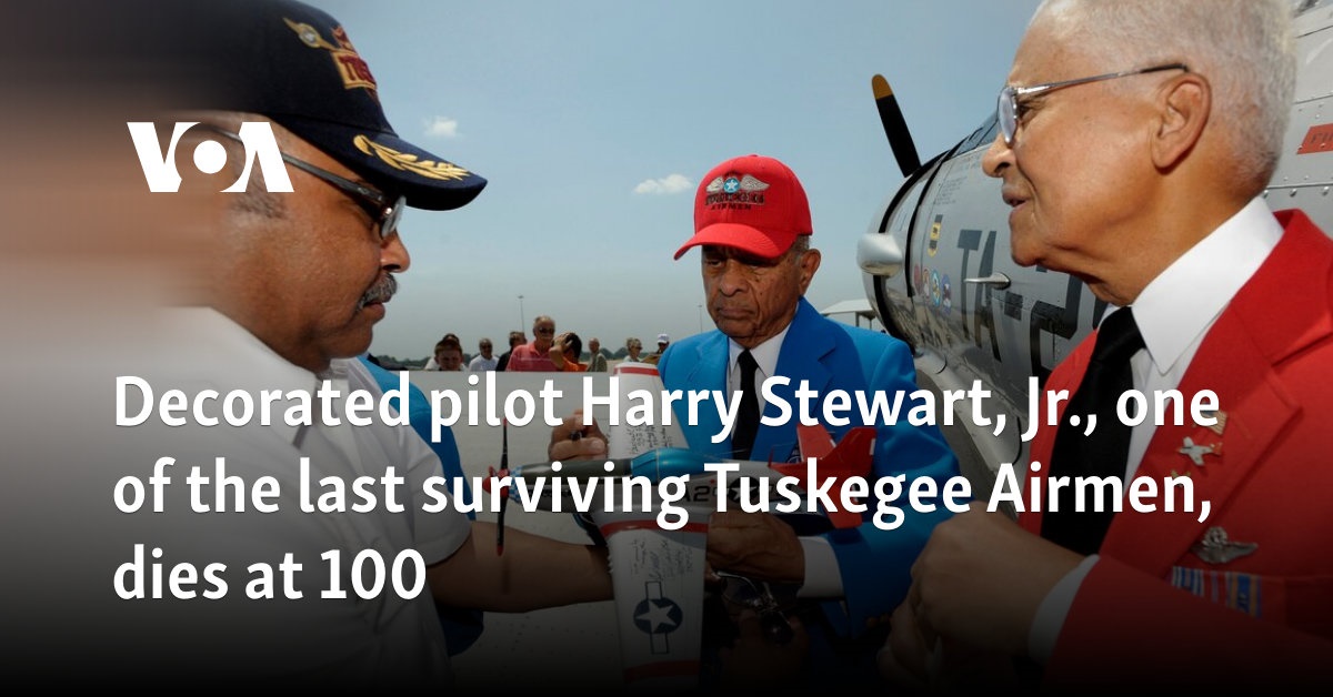 Decorated pilot Harry Stewart, Jr., one of the last surviving Tuskegee ...