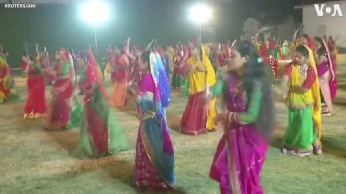 Women Dance With Swords During Weapons Worship Ceremony in India