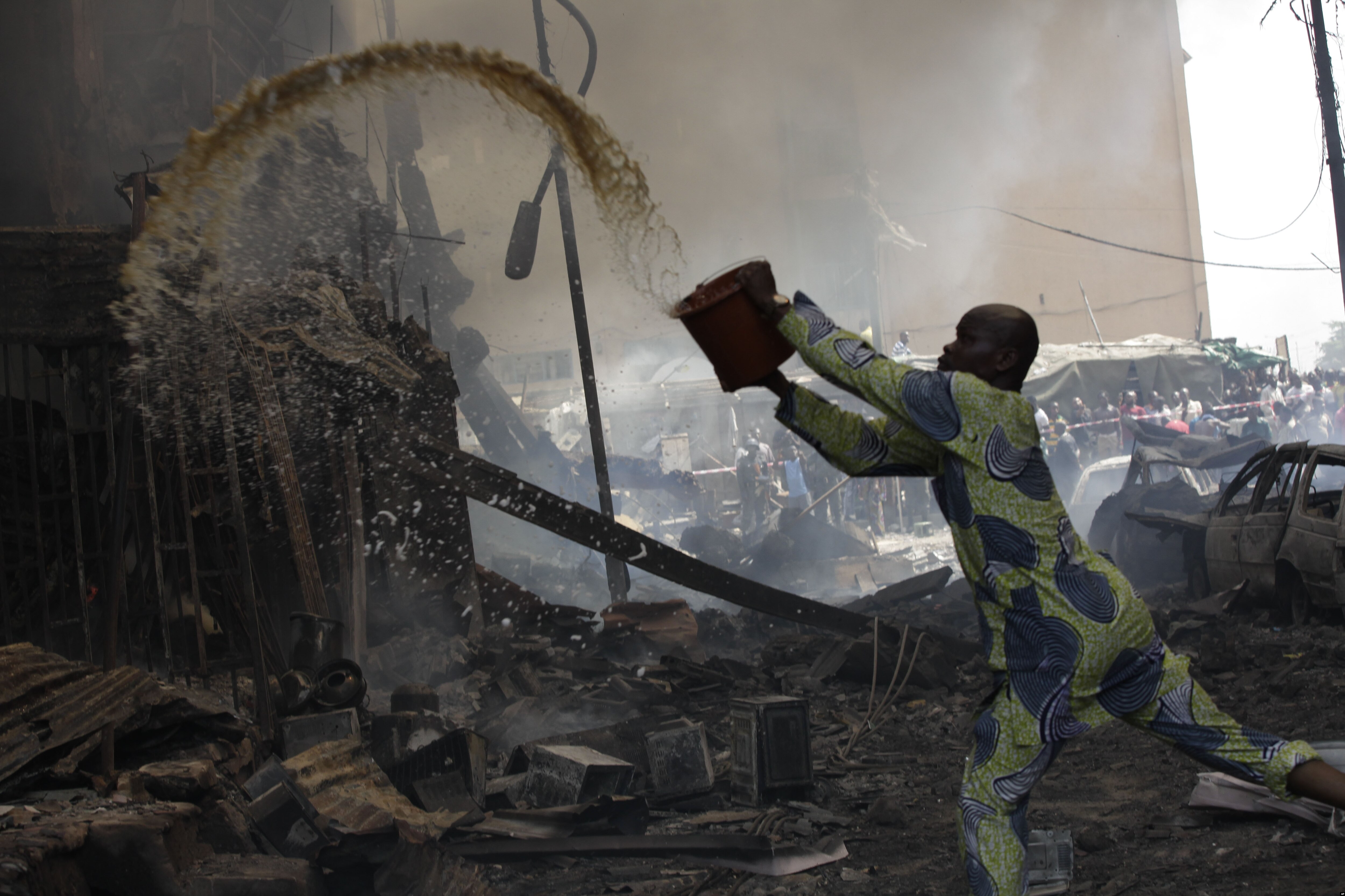 Nigeria Warehouse Explosion Sparks Fire