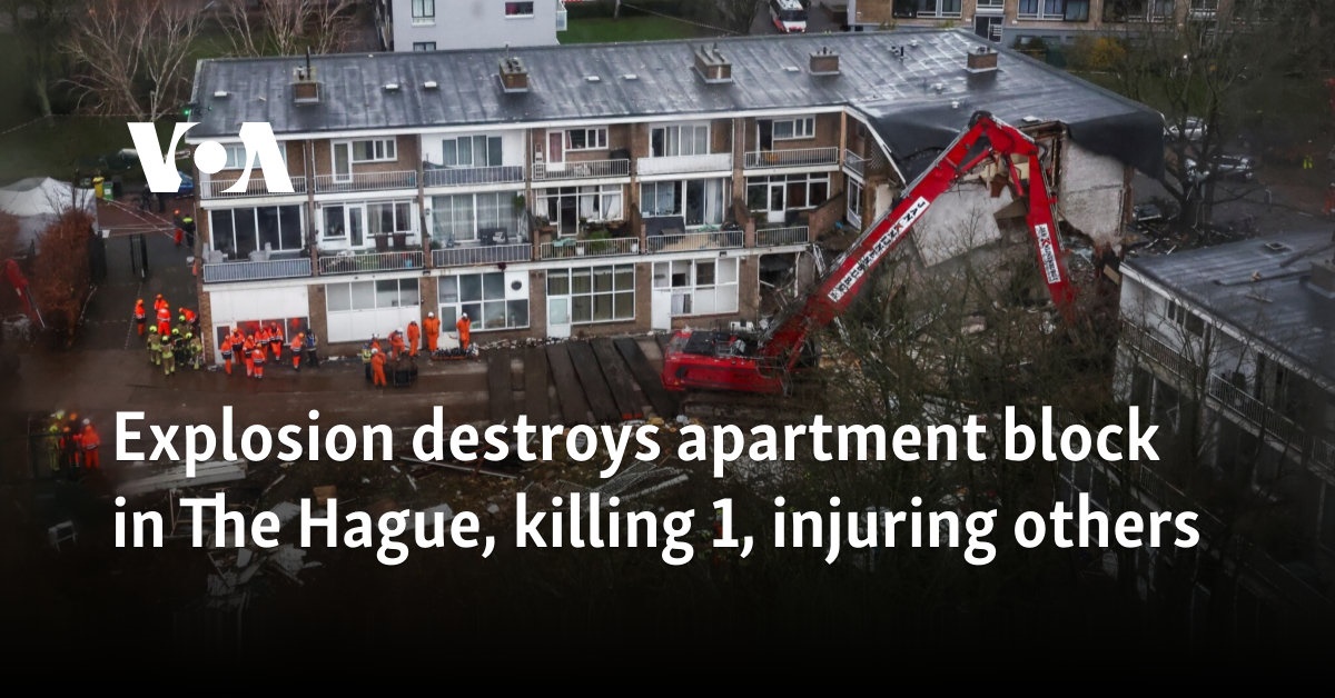 Explosion destroys apartment block in The Hague, killing 1, injuring others