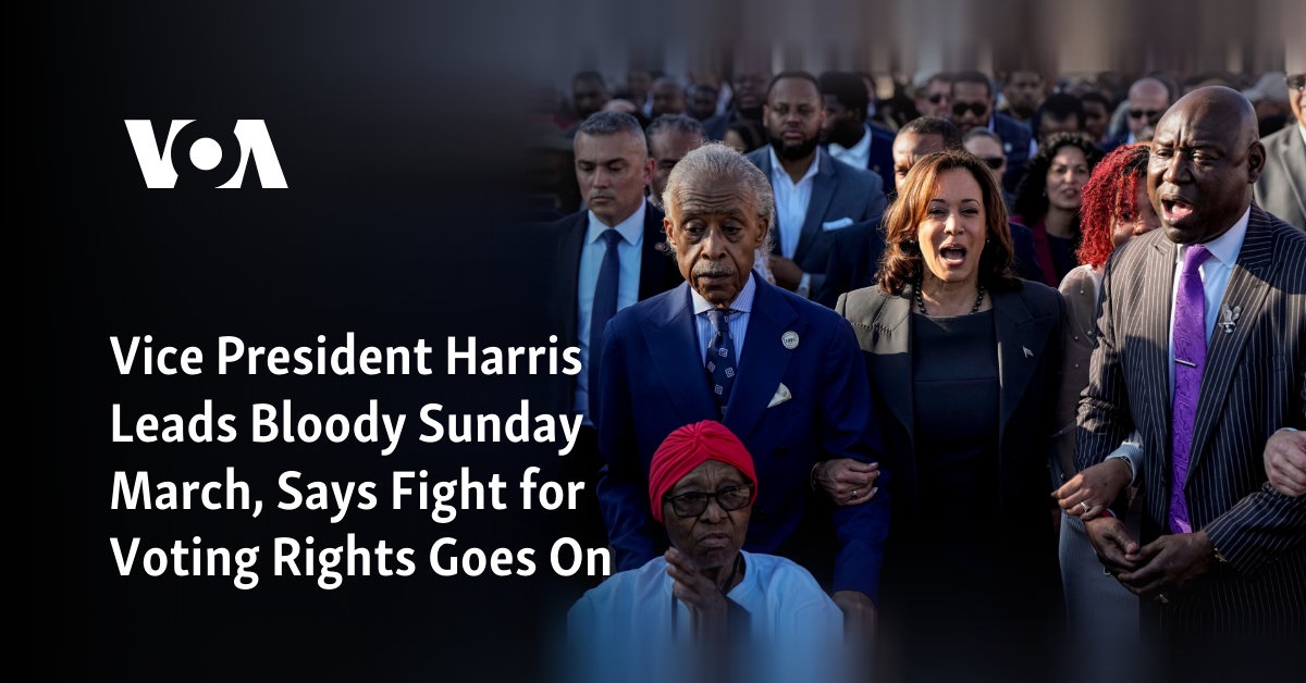 Vice President Harris Leads Bloody Sunday March, Says Fight for Voting ...