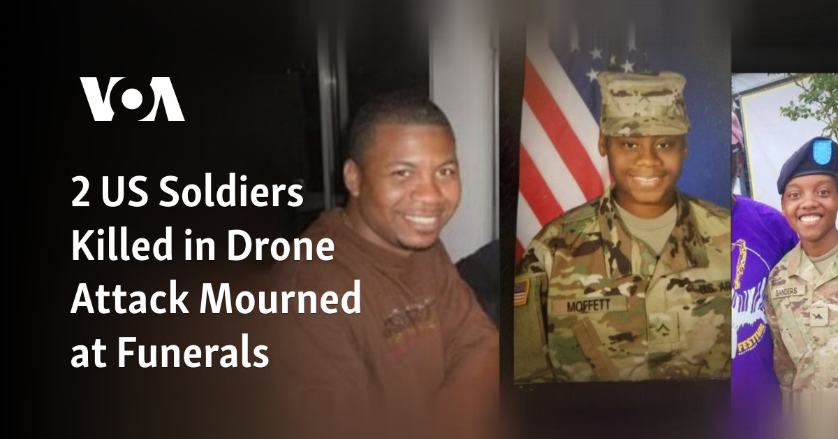 2 US Soldiers Killed in Drone Attack Mourned at Funerals
