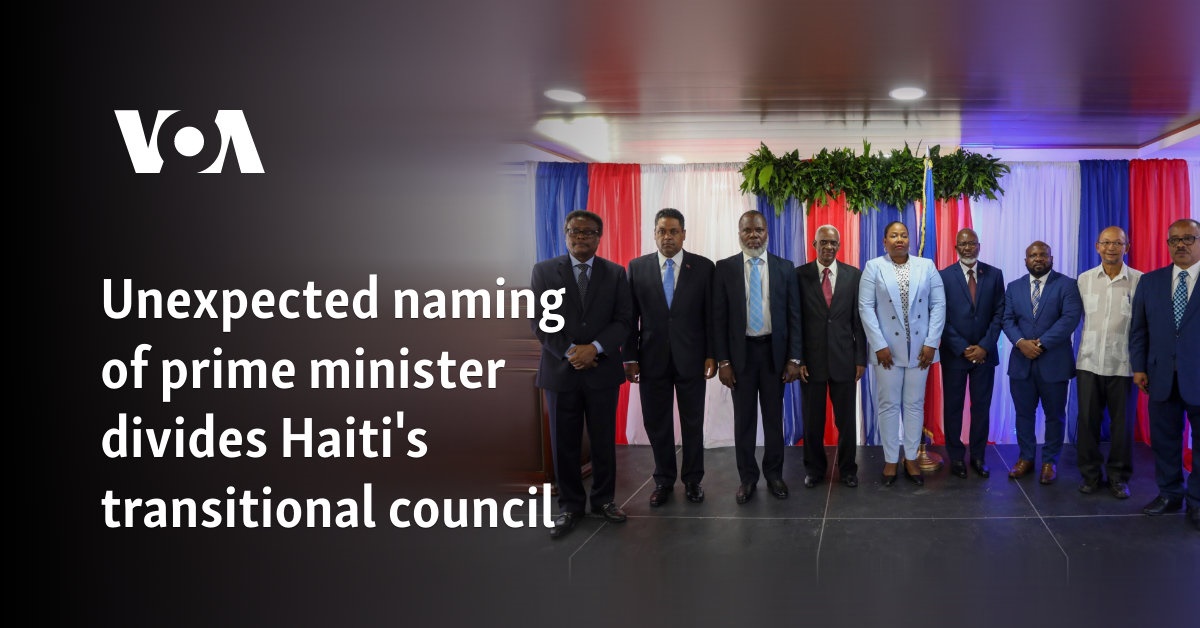 Unexpected naming of prime minister divides Haiti's transitional council
