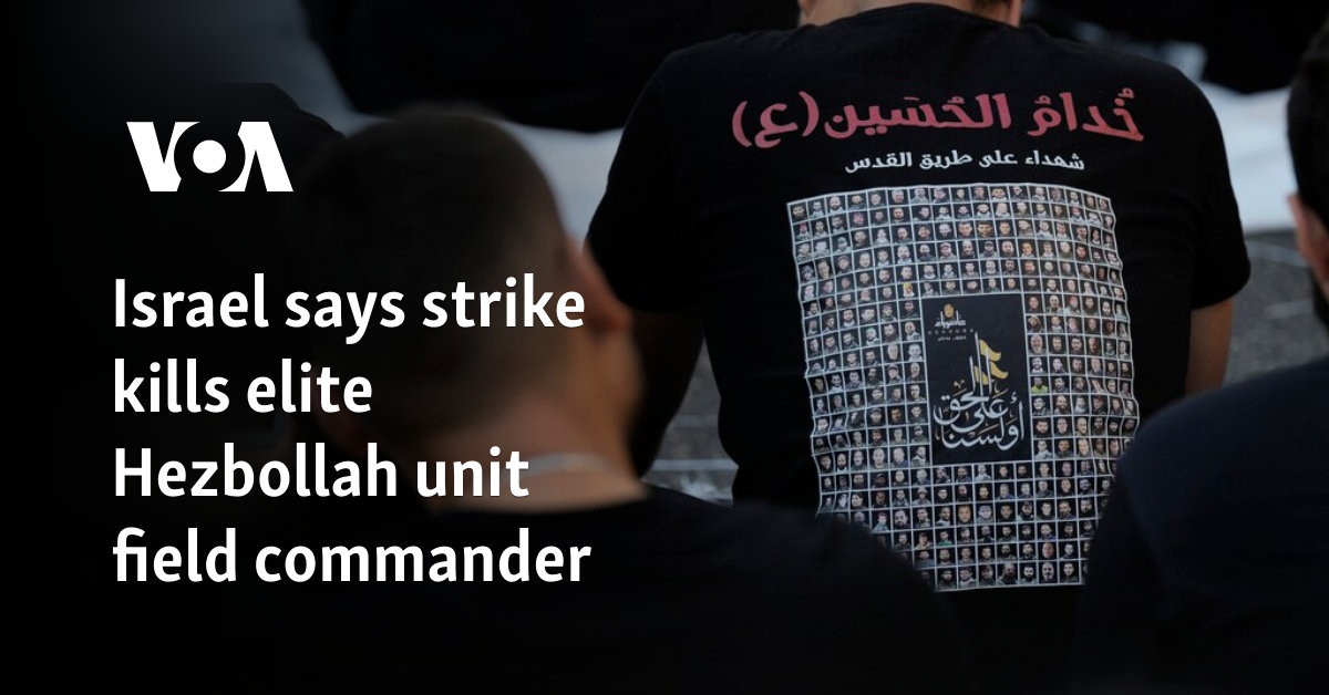 Israel says strike killed elite Hezbollah unit field commander